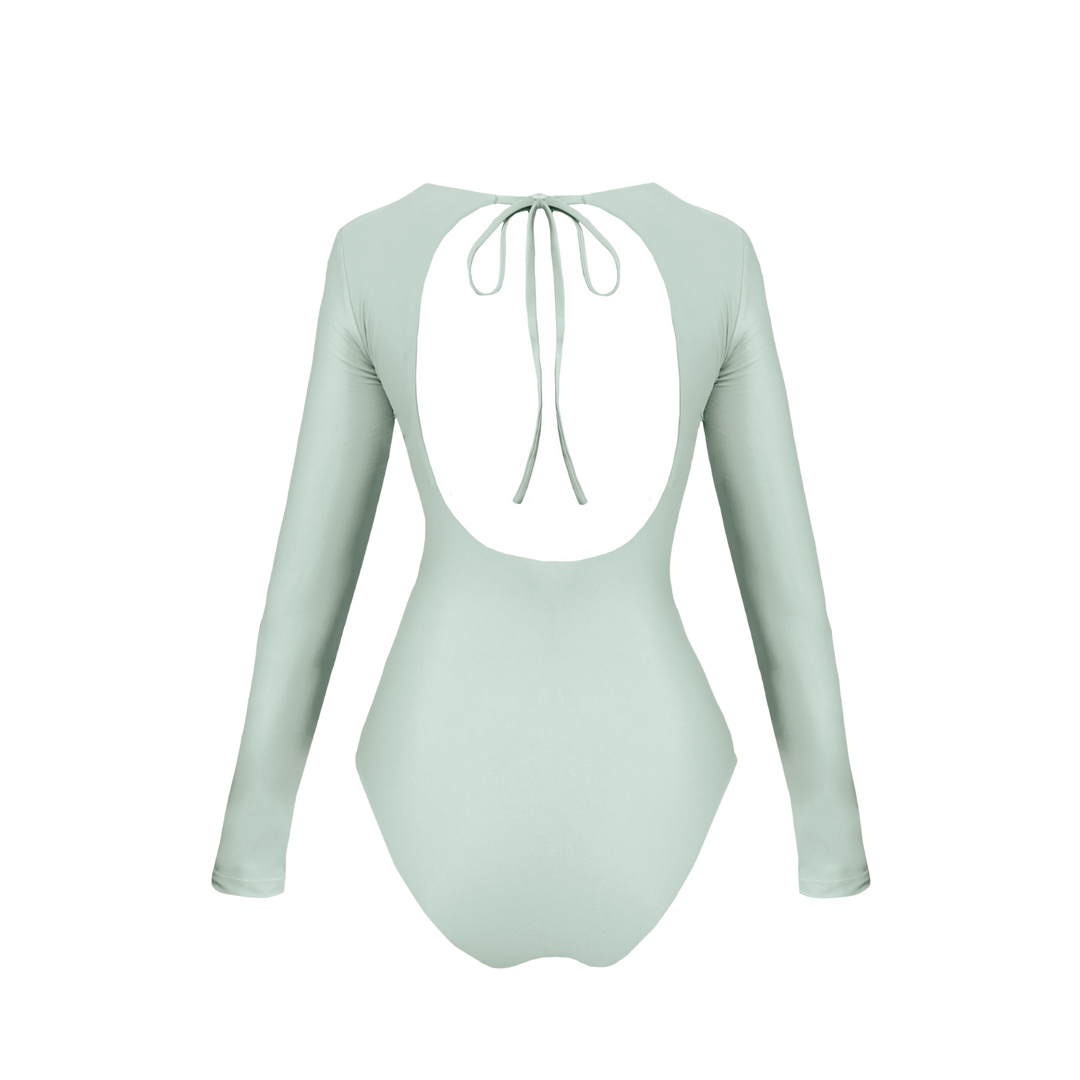 Isla Long Sleeve One-Piece - Mist – Align Swim